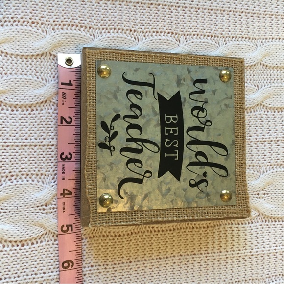 Accents | Worlds Best Teacher Block Walldesk Decor | Poshmark
